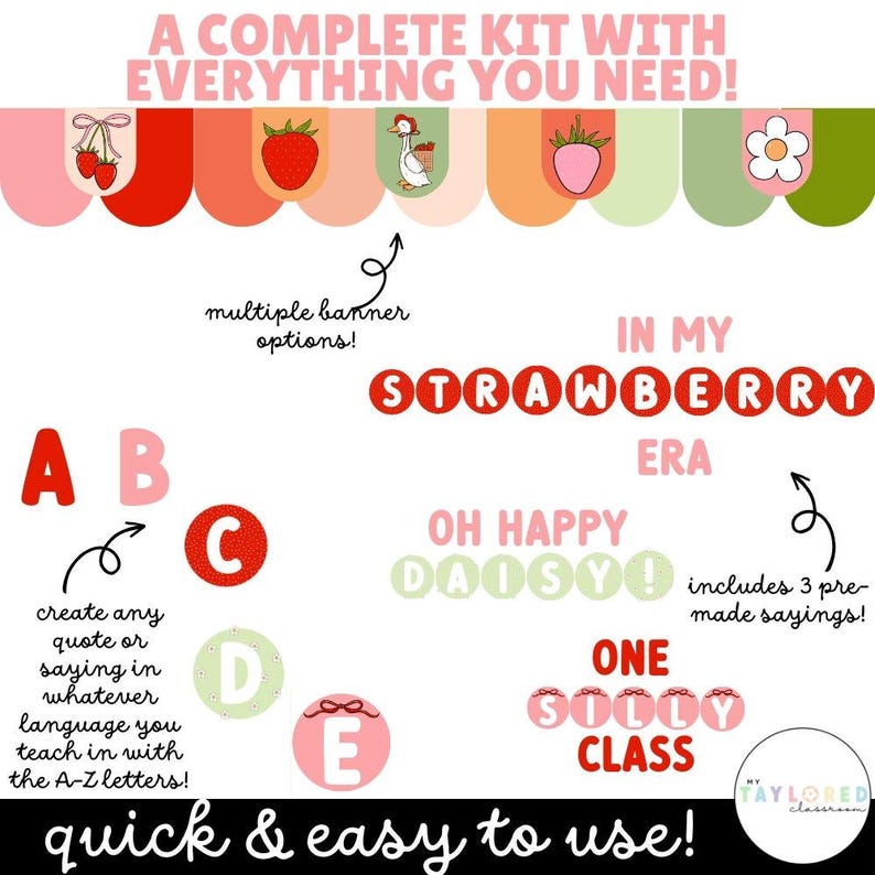 Spring Strawberry Goose Bulletin Board | March April Bulletin Board ...