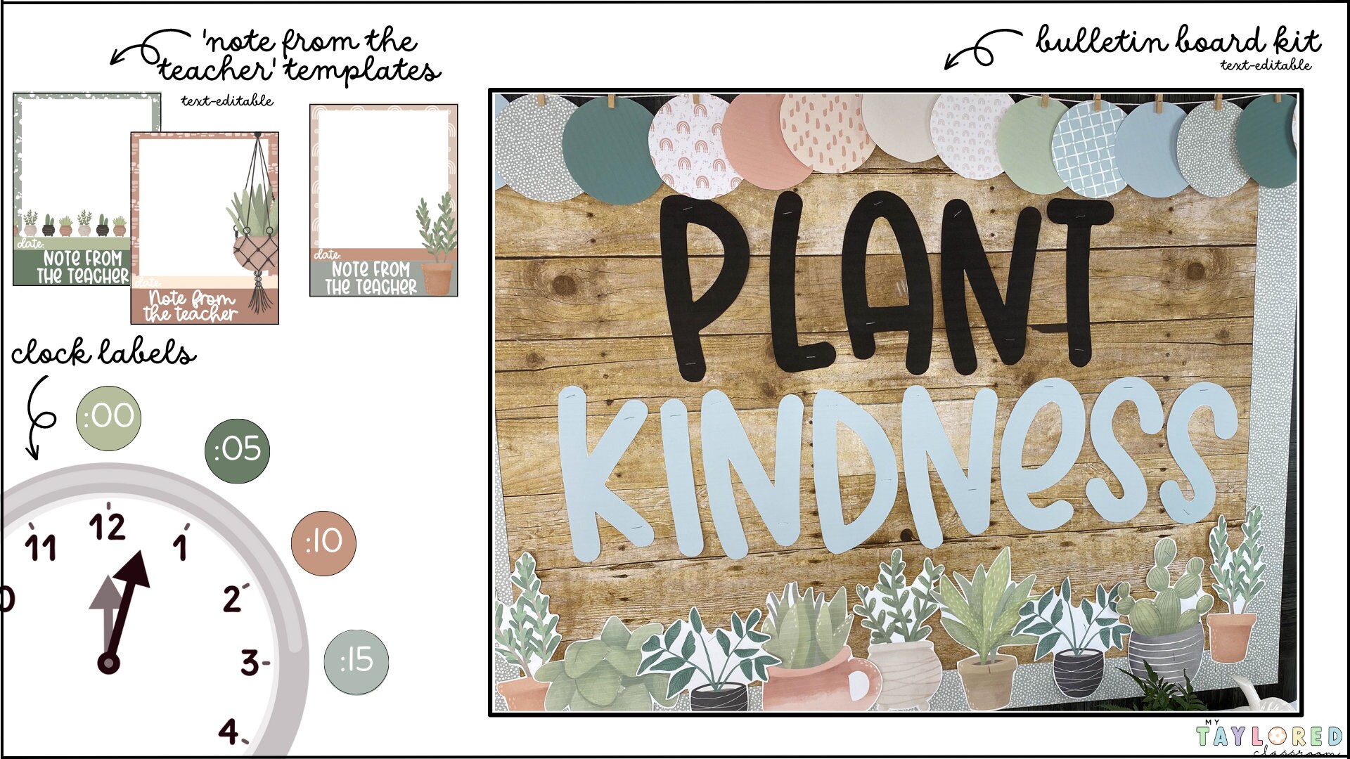 Plant Boho Neutral Classroom Decor Bundle Plant Classroom Decor Bundle ...