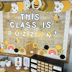 Honeybee Classroom Bulletin Board Kit | EDITABLE | Bee-themed Classroom ...
