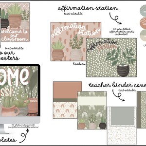 Plant Boho Neutral Classroom Decor Bundle | Plant Classroom Decor ...