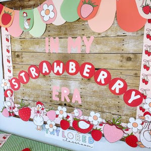 Spring Strawberry Goose Bulletin Board | March April Bulletin Board ...