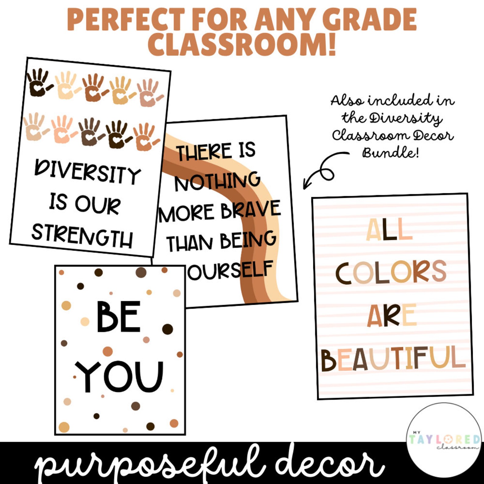 Diversity Posters | Diversity Classroom Posters - Etsy