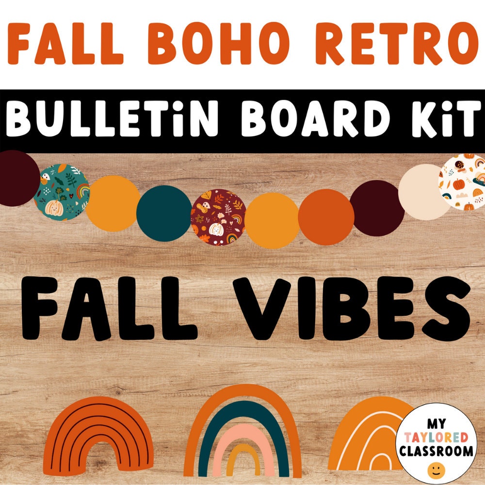 Fall Boho Retro Classroom Decor Bundle - Etsy