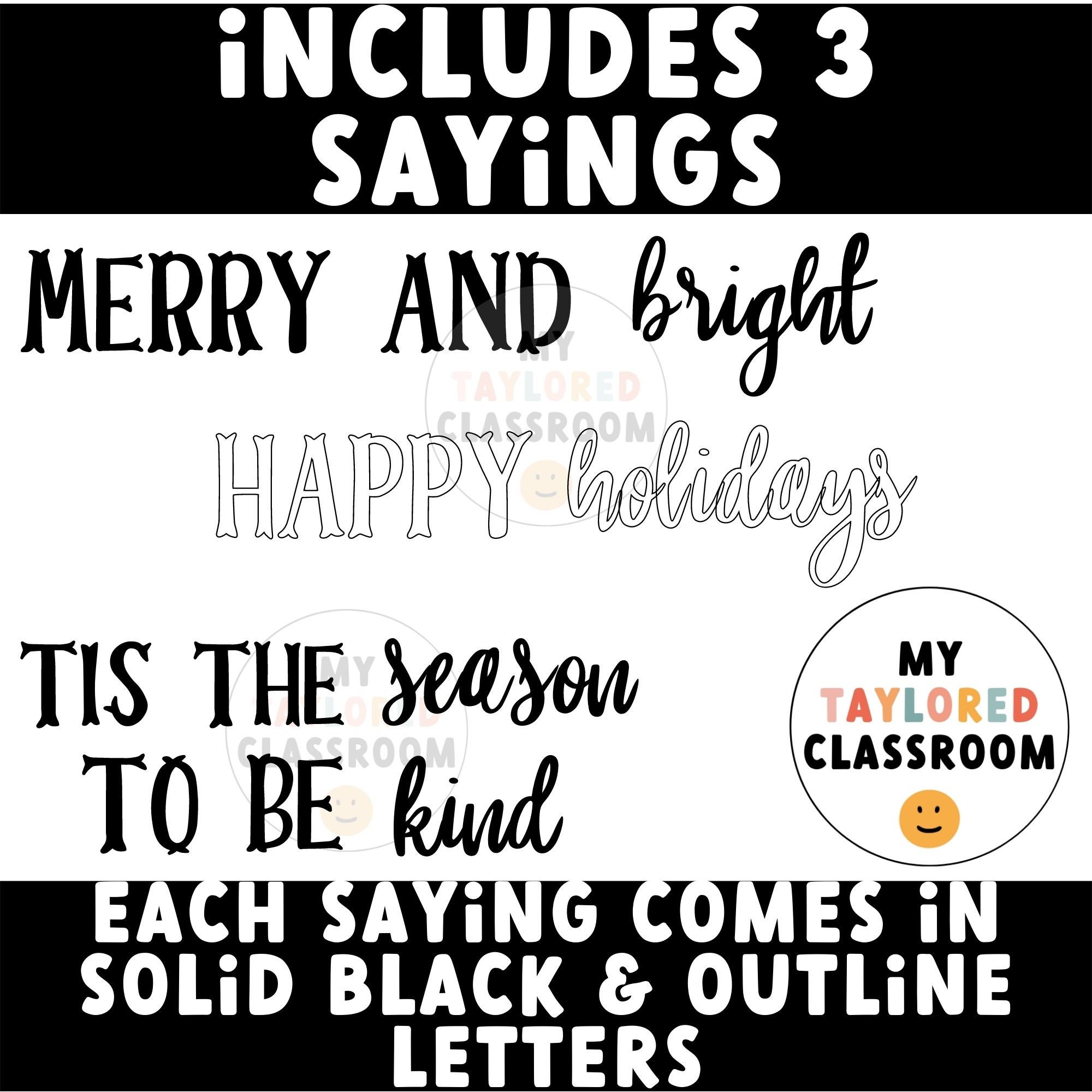 Christmas Boho Rainbow Bulletin Board Kit - Etsy