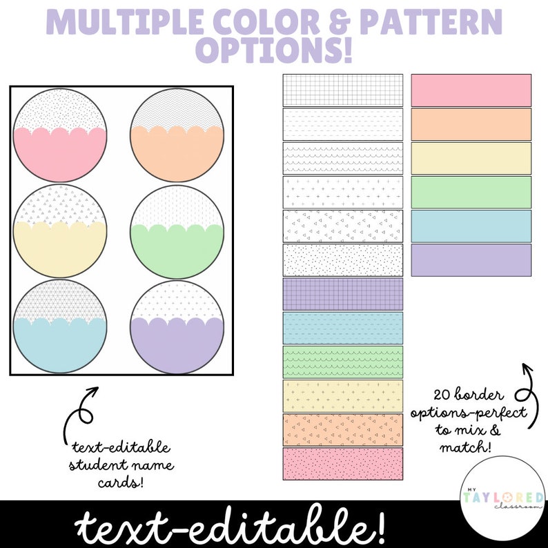 Pastel Rainbow Classroom Bulletin Board Kit | EDITABLE | Pastel ...