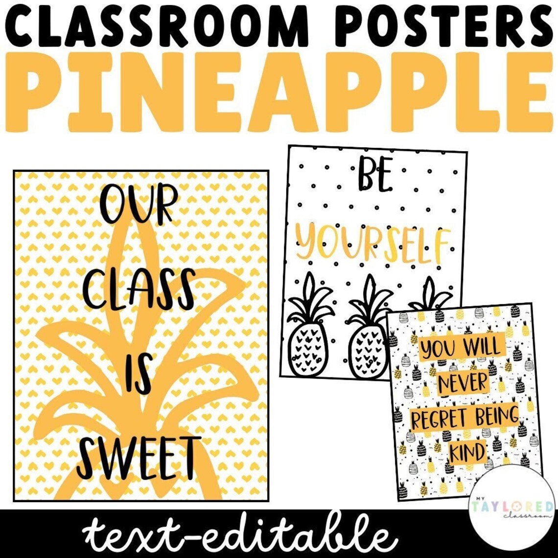 Pineapple Classroom Posters | Pineapple Classroom Decor - Etsy