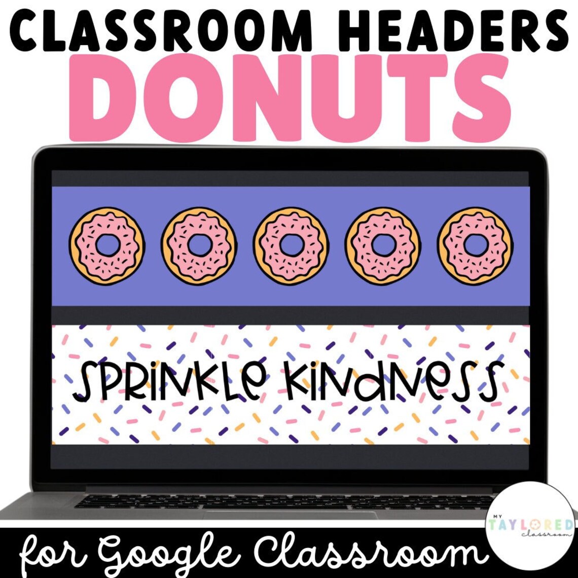 Donut Google Classroom Headers | Classroom Decor - Etsy