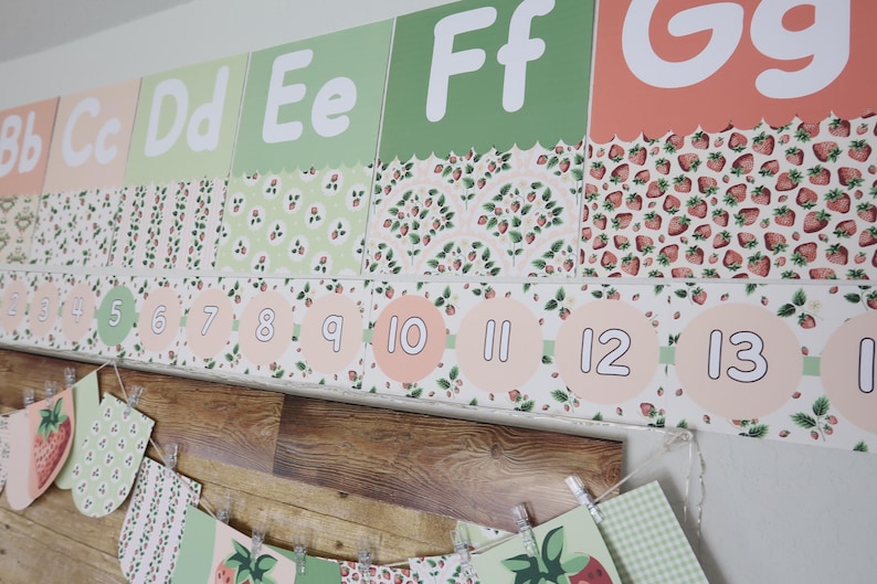Vintage Strawberry Classroom Decor Bundle - EDITABLE Powerpoint and ...