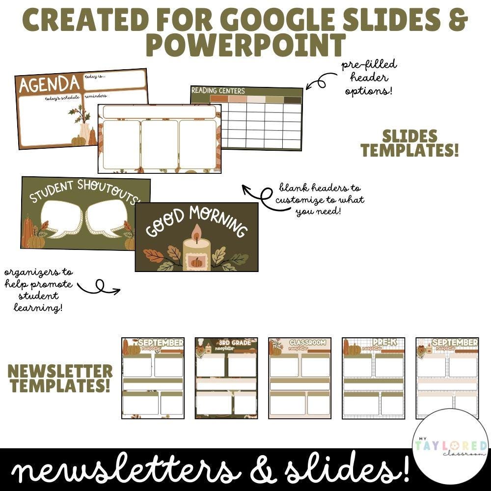 Cozy Autumn Classroom Decor Bundle | EDITABLE | Fall Classroom Decor - Etsy