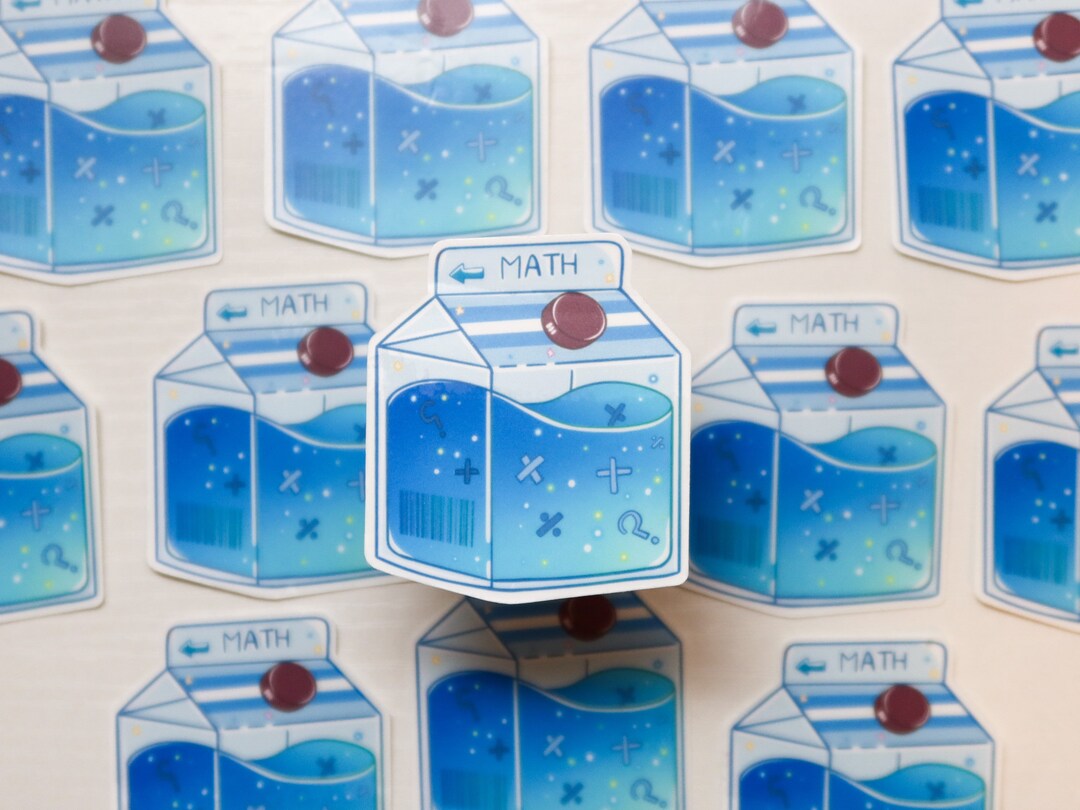 Math Milk Carton Sticker | Waterproof Laptop Decal - Etsy