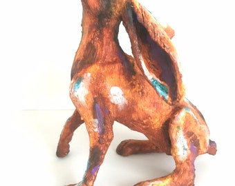 Moon Gazing Hare Sculpture - Etsy