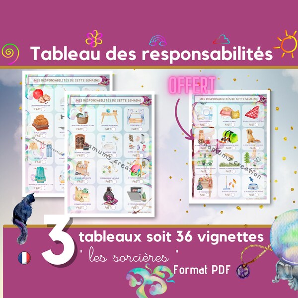 Tableau des tâches ménagères enfants - Etsy France