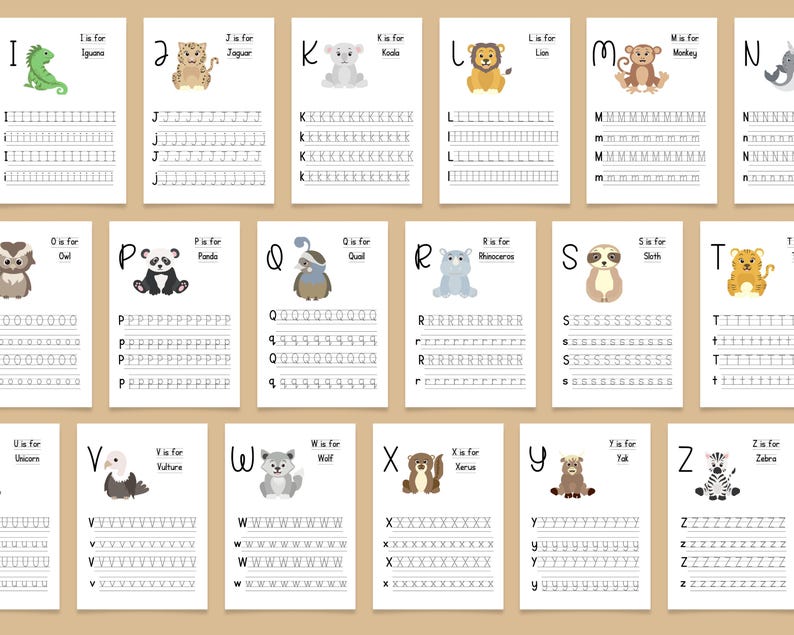 Alphabet Tracing Packet Printable - Etsy