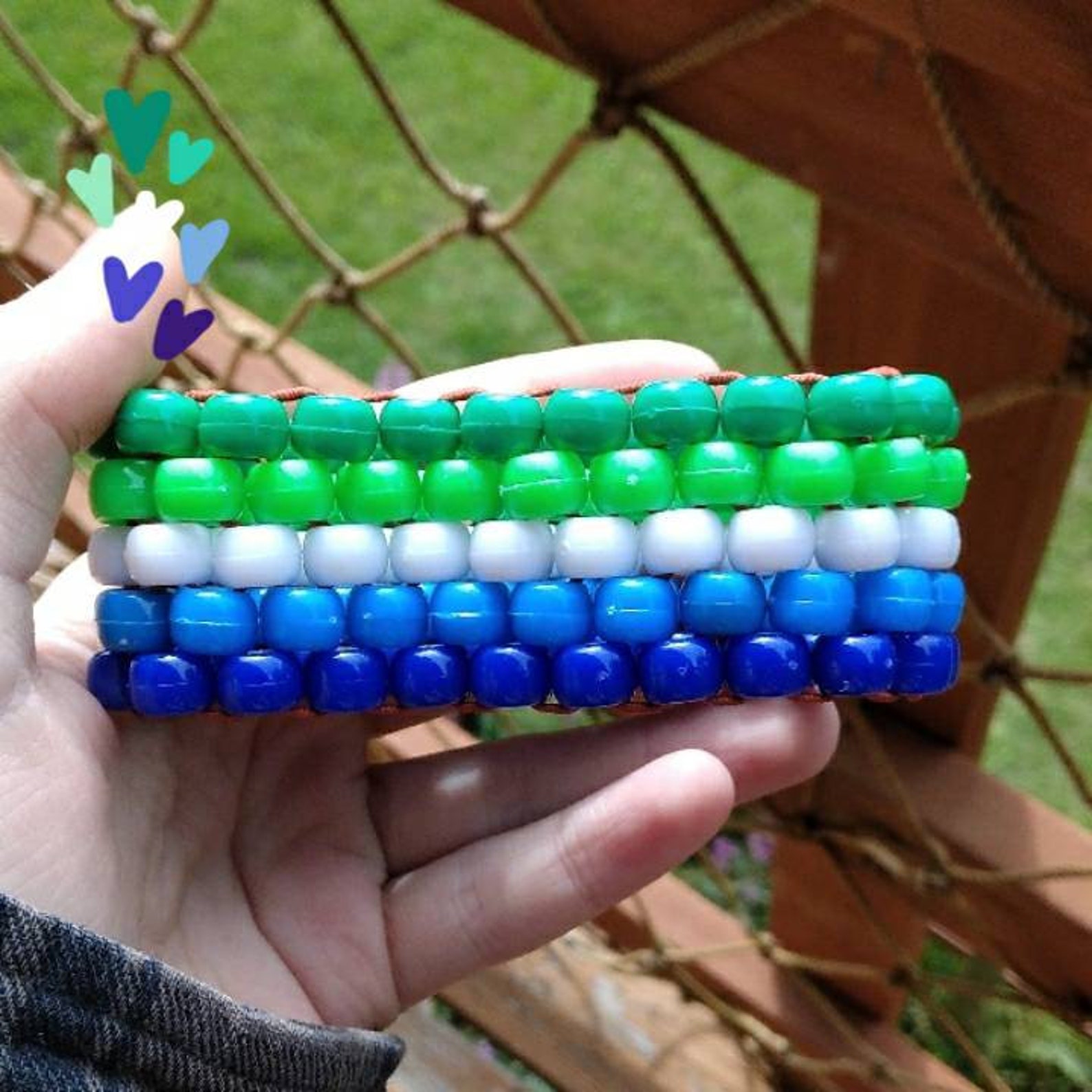 Gay Man Kandi Cuff Mlm Queer Lgbtq Bracelet Etsy