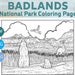 Badlands National Park Coloring Page, Printable Coloring Pages, Instant ...