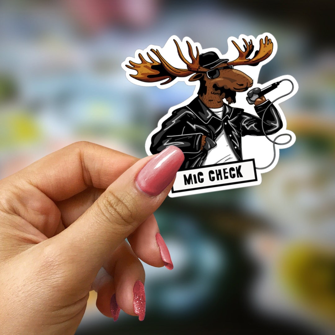 Rap Sticker | Moose Art | Music Gift | Water Bottle Decal | Cute Animal ...