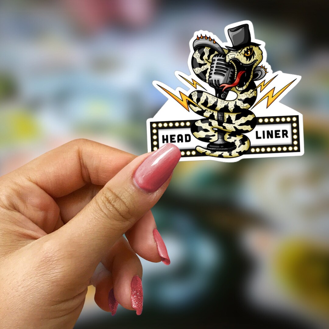 Singing Snake Sticker | Cute Animal Sticker| Music Sticker | Guitar ...