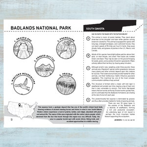 Badlands National Park Coloring Page, Printable Coloring Pages, Instant ...