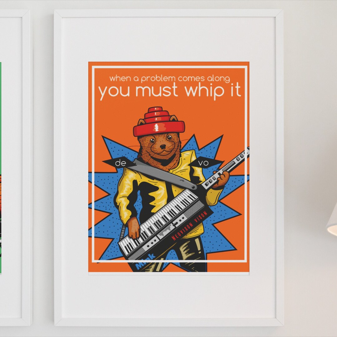 Music Animal Printable, Weasel on Keytar, Colorful Wall Art - Etsy