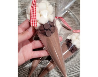 Unicorn Cocoa Marshmallow Cones, Custom Label Favors, Hot Chocolate Mix ...