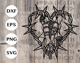 Heart Bondage Svg - Etsy