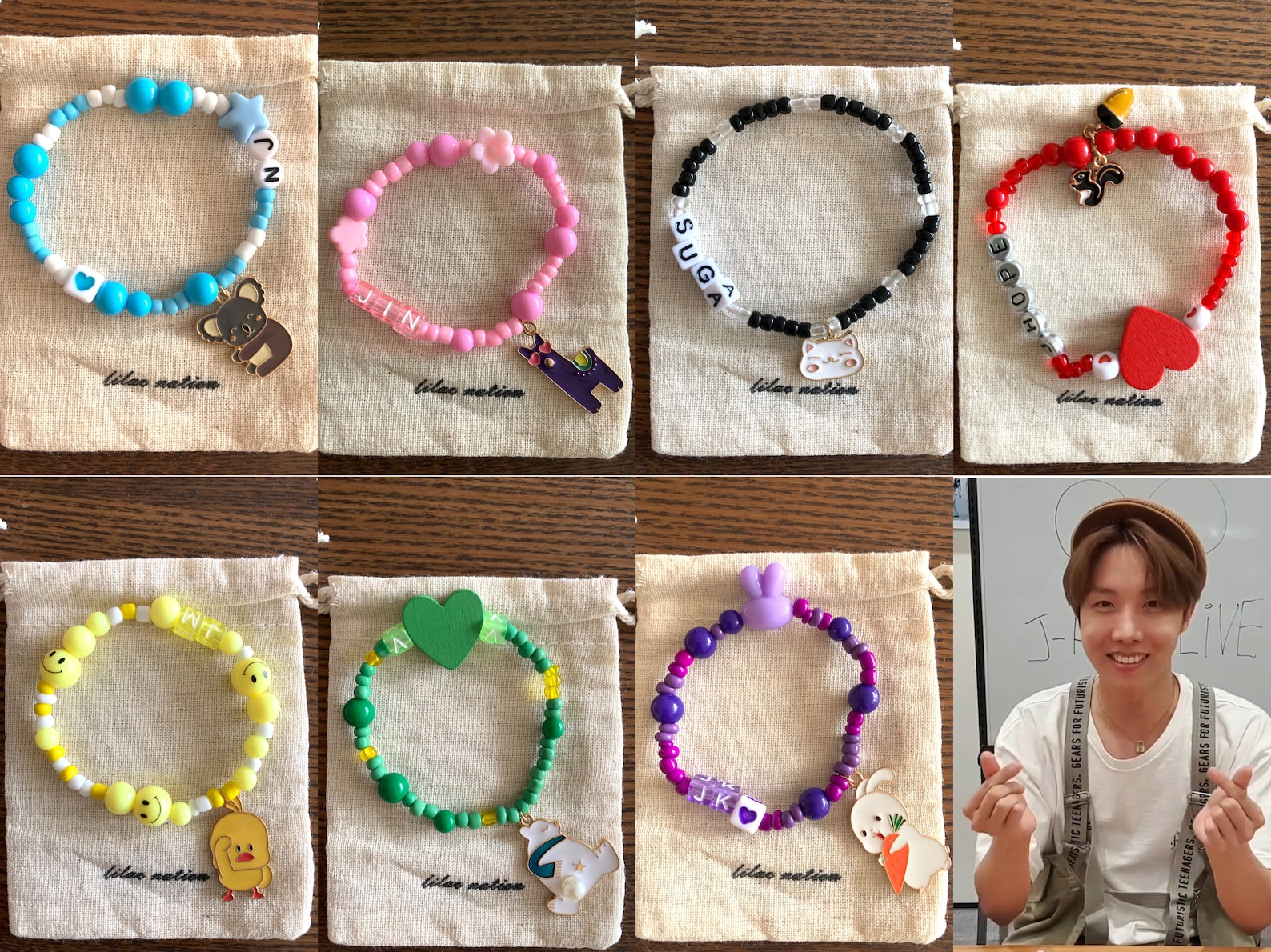 BTS Beaded Bracelets J-hope Handmade Bracelets BTS Gifts - Etsy