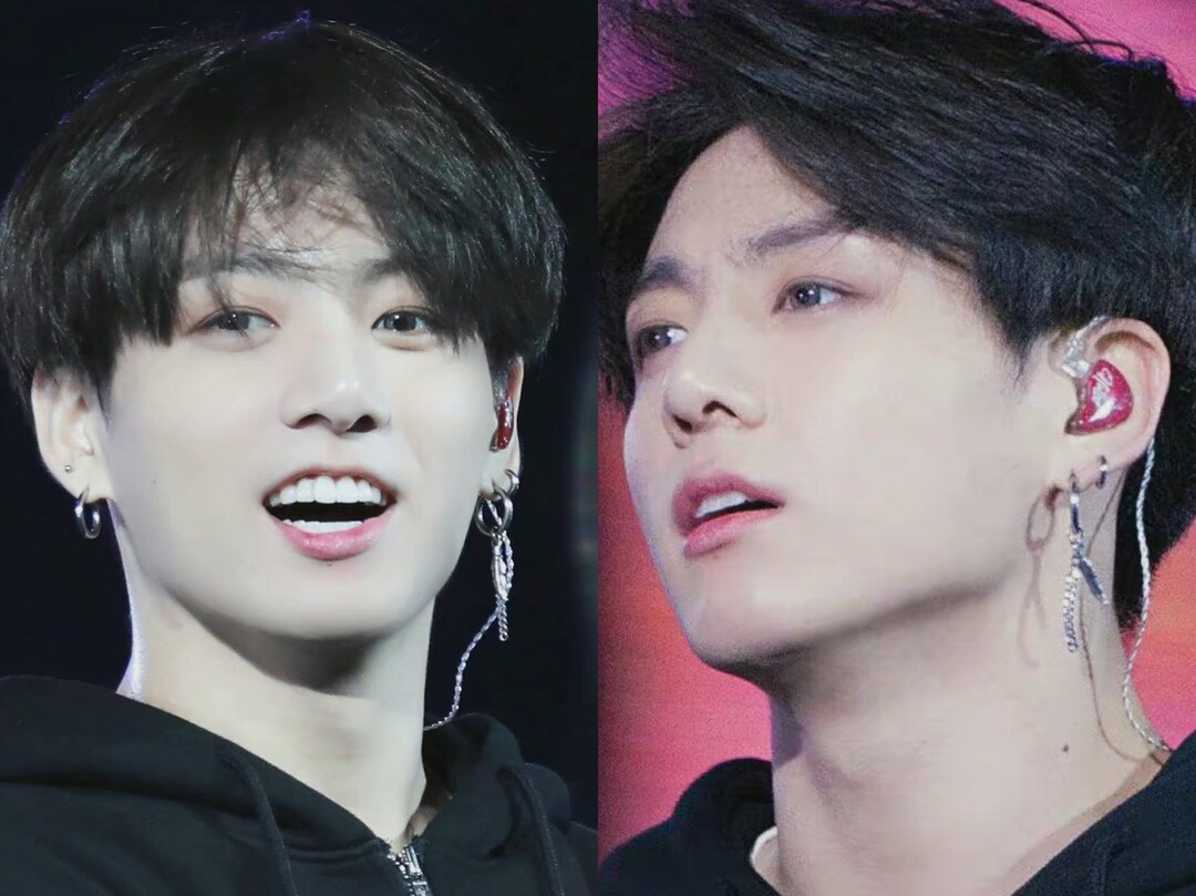 BTS Jungkook Earrings, Kpop Dangle Hoop Earrings, BTS Jewelry, Kpop ...