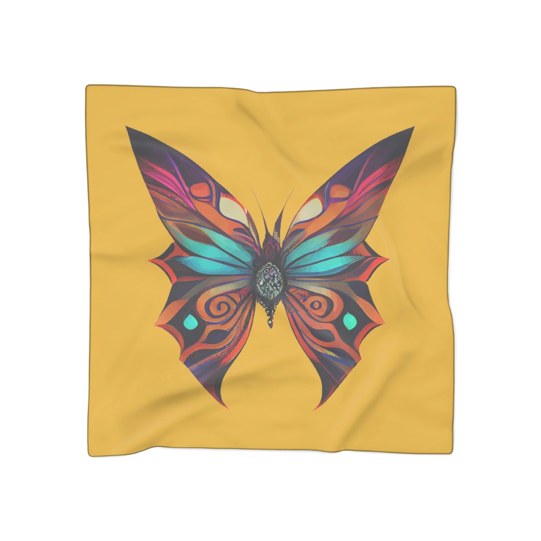 Polynesian Tribal Butterfly Gold Scarf - Etsy