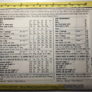 Vintage Lingerie Underwear Sewing Pattern Simplicity 5549 Size 12 - Etsy