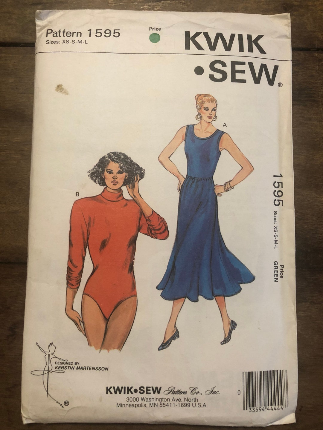 Leotard Bodysuit Dancewear Sewing Pattern Kwik Sew 1595 Size XS L - Etsy