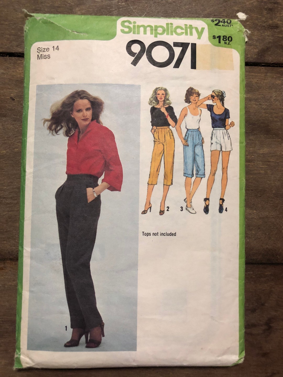 80’s Pants Trousers Sewing Pattern Simplicity 9071 Size 14 - Etsy