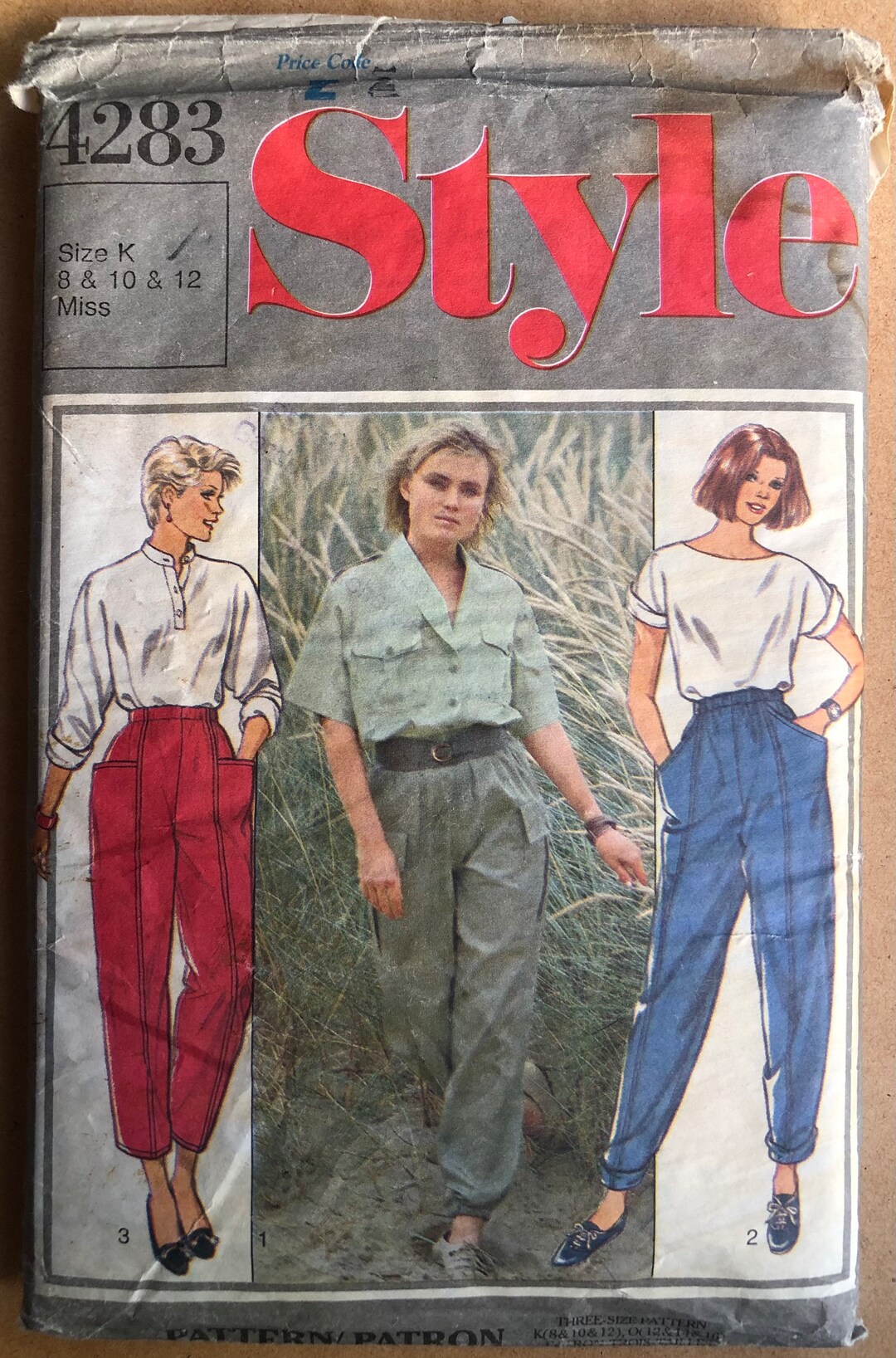 80s Trousers Pants Sewing Pattern Style 4283 Size 8 10 12 - Etsy