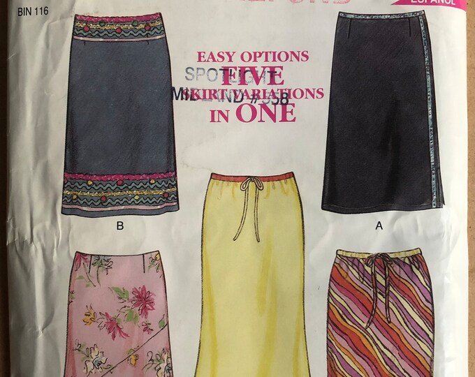 Early 2000’s Y2K Skirt New Look 6084 Sewing Pattern Size 8 / 10 / 12 ...