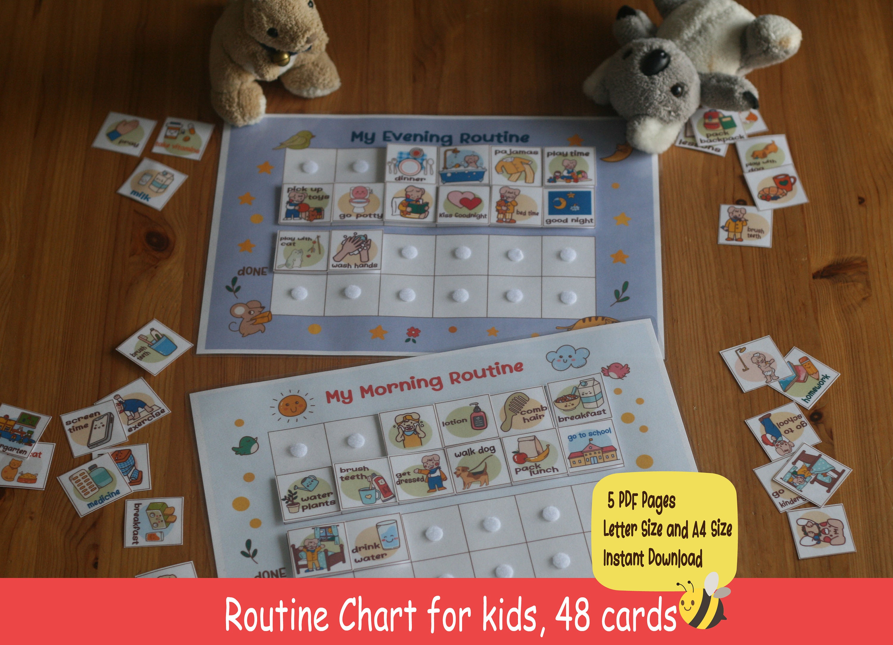 Chore Chart for Kids,daily Routine,morning Routine,evening Routine ...