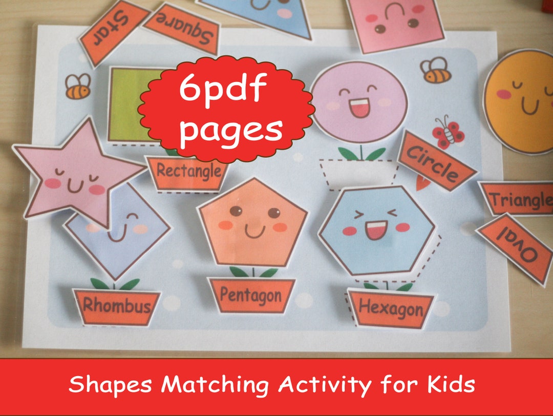 Shape Printable Activity, Busy Book, Educational, Homeschool, Preschool ...