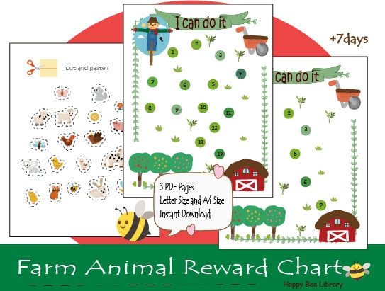 Farm Animal Reward Chart - Etsy