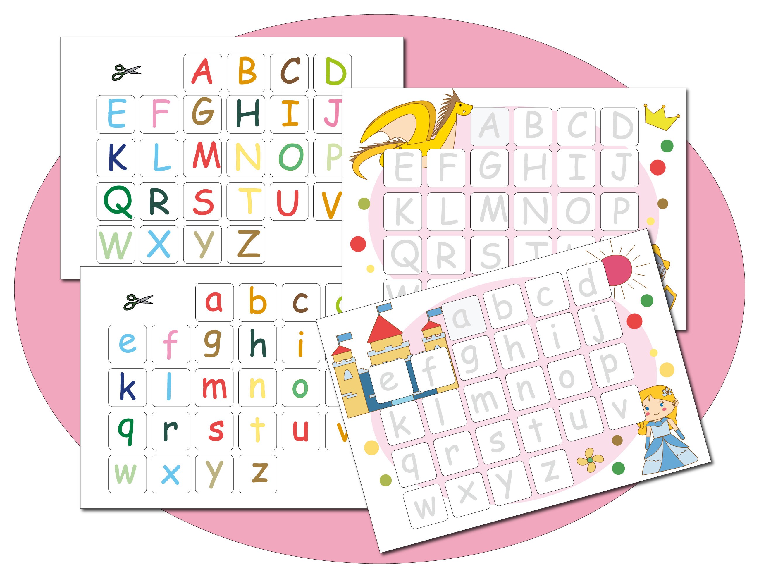 Princess Alphabet Matching Activity , Alphabet Maching,uppercase and ...