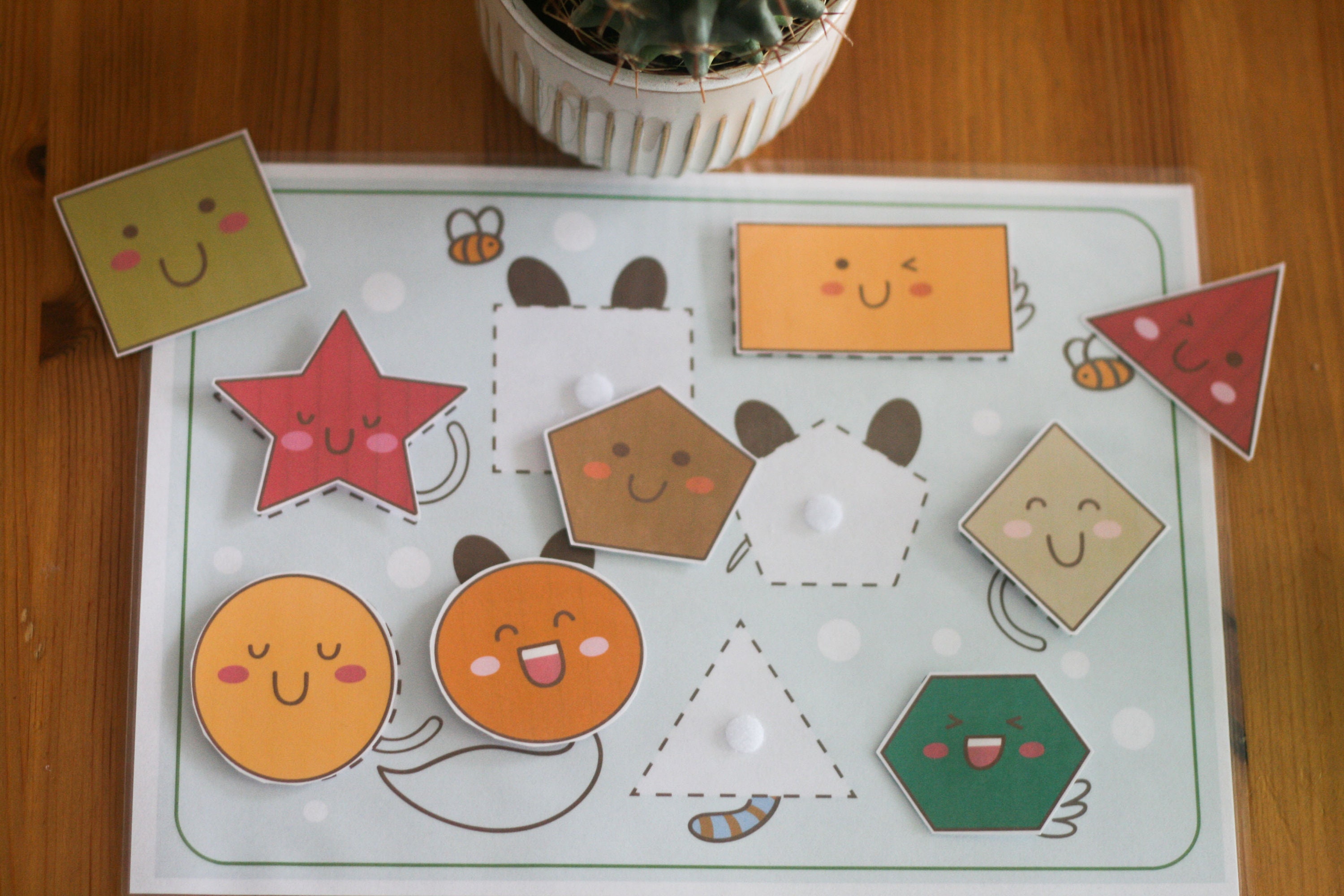 Shape Matching Activity, Shapes Printable, Learning Pages, Toddler ...