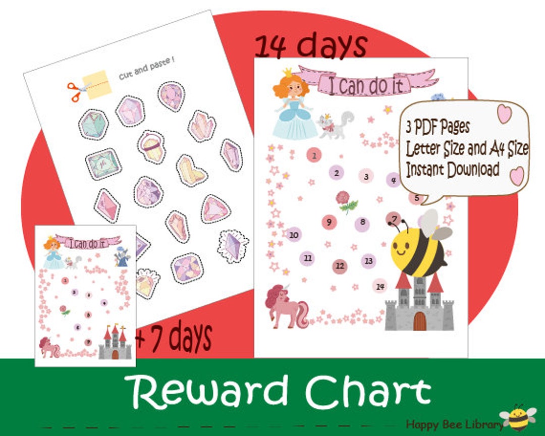 Reward Chart for Kids, Toddler Reward Chart, Printable Reward Chart ...