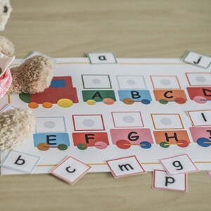 Alphabet Matching Activity ,train Alphabet Maching,uppercase and ...