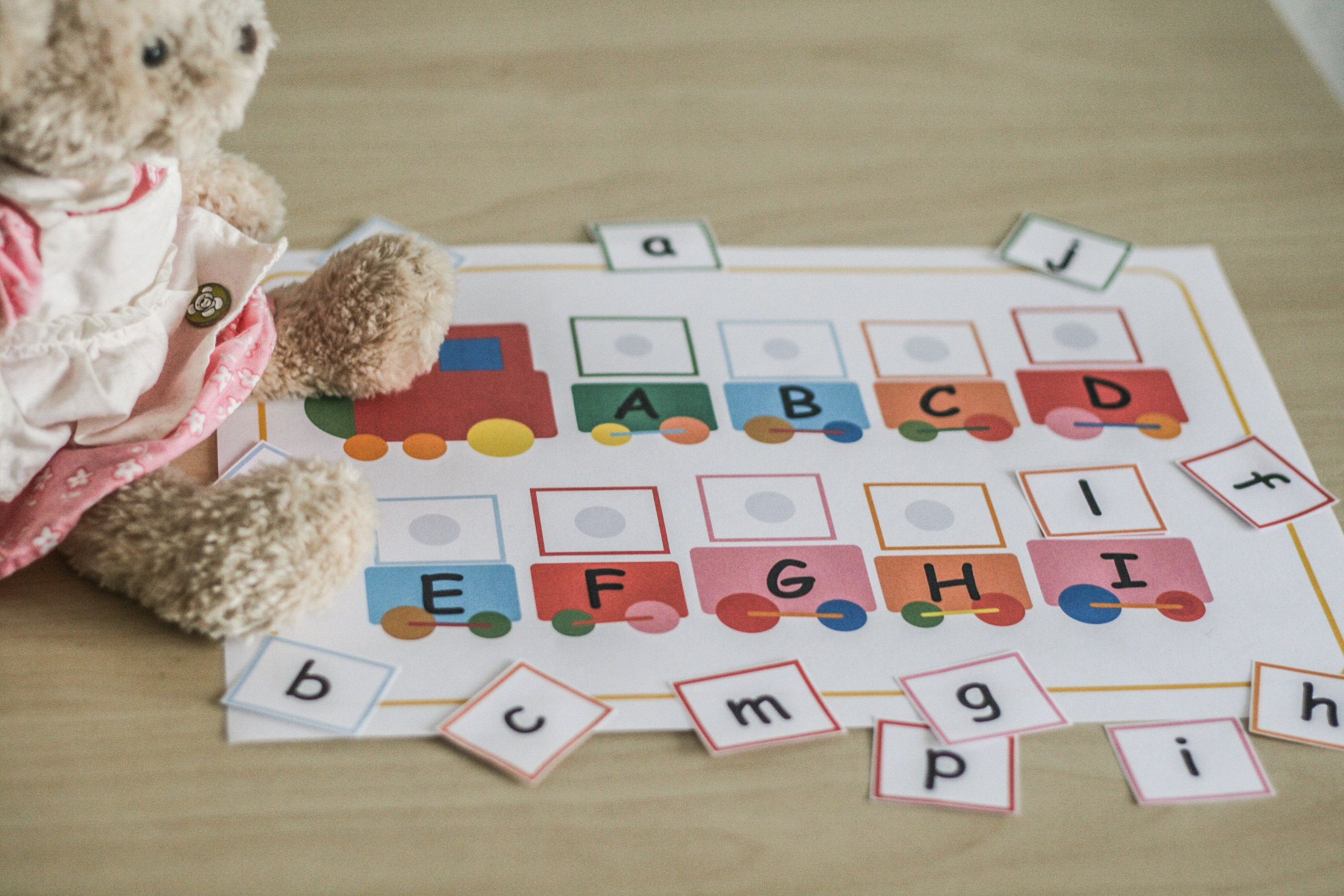 Alphabet Matching Activity ,train Alphabet Maching,uppercase and ...