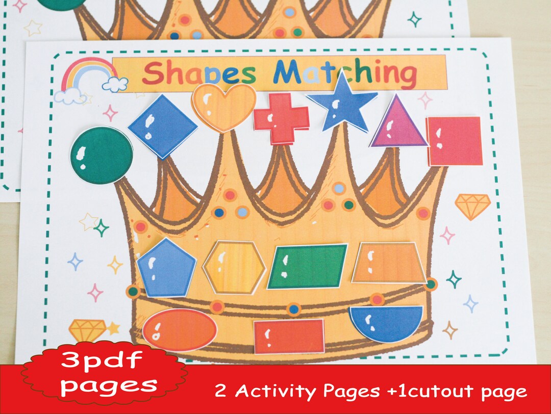 Shapes Matching Activity for Toddlers,preschool Printables, Learning ...