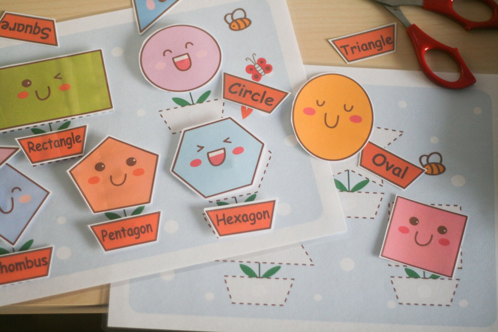 Shape Printable Activity, Busy Book, Educational, Homeschool, Preschool ...