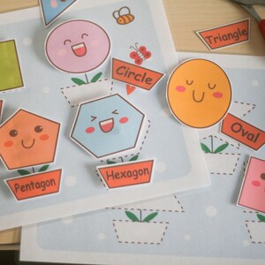 Shape Printable Activity, Busy Book, Educational, Homeschool, Preschool ...