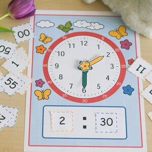 Printable Homeschooling Clock, Learn to Tell the Time, Homeschool ...