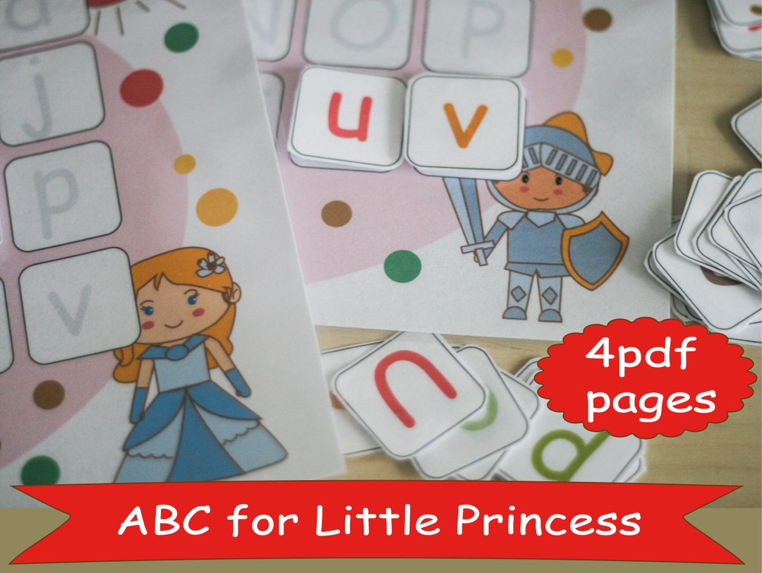 Princess Alphabet Matching Activity , Alphabet Maching,uppercase and ...