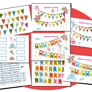 Alphabet Matching Activity ,princess Alphabet Maching,uppercase and ...