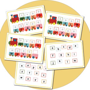 Alphabet Matching Activity ,train Alphabet Maching,uppercase and ...