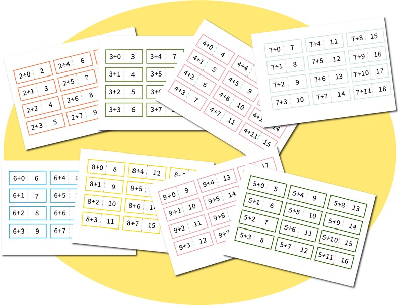Tarjetas didácticas de resta imprimibles, Tarjetas didácticas de suma ...