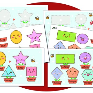Shape Printable Activity, Busy Book, Educational, Homeschool, Preschool ...